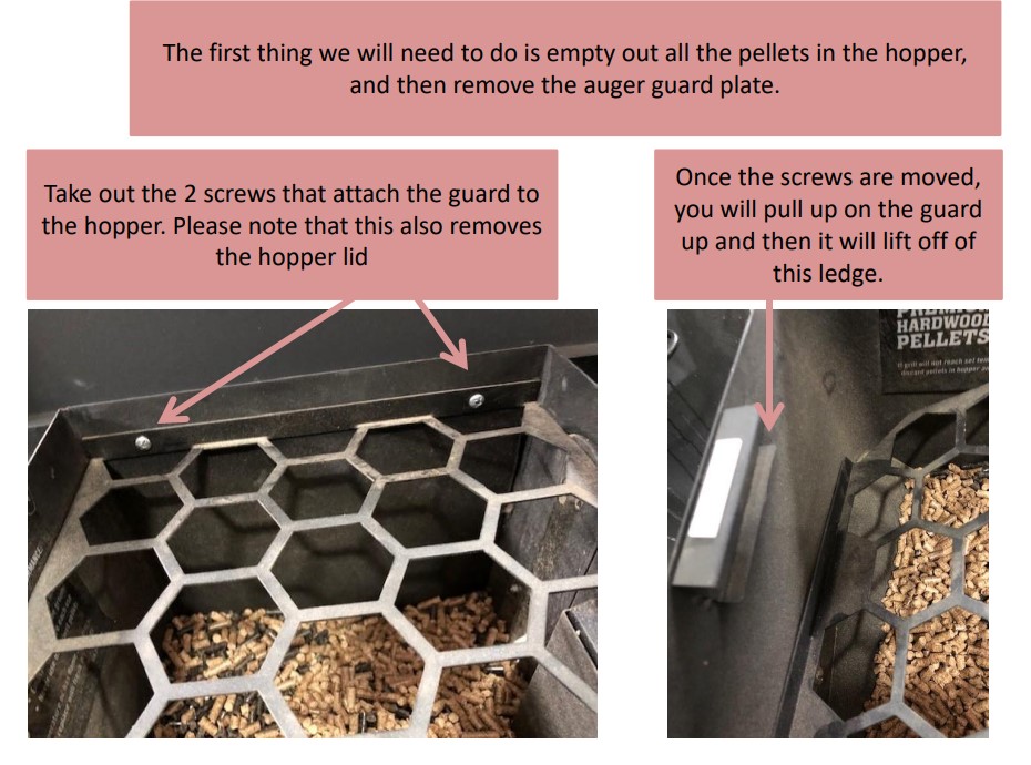 HOW TO CLEAR AUGER OF WET PELLETS IN A WIFI GRILL – CAMP CHEF